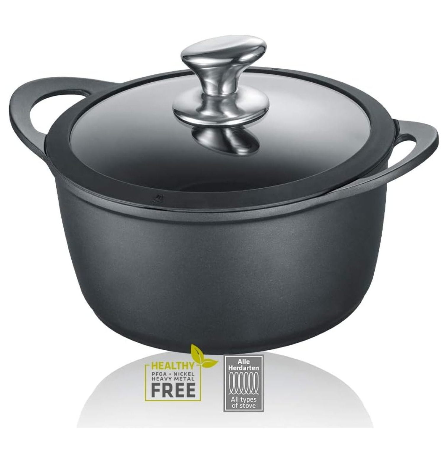 Vienna Pot 20 cm Suitable for All Hobs, Cooking Pot with 3-Layer Non ...