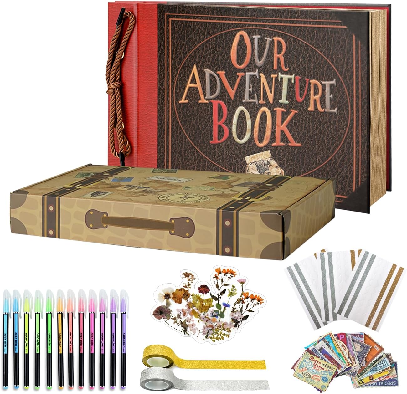 Vienrose Scrapbook Photo Album, Our Adventure Book Hardboard cover DIY ...