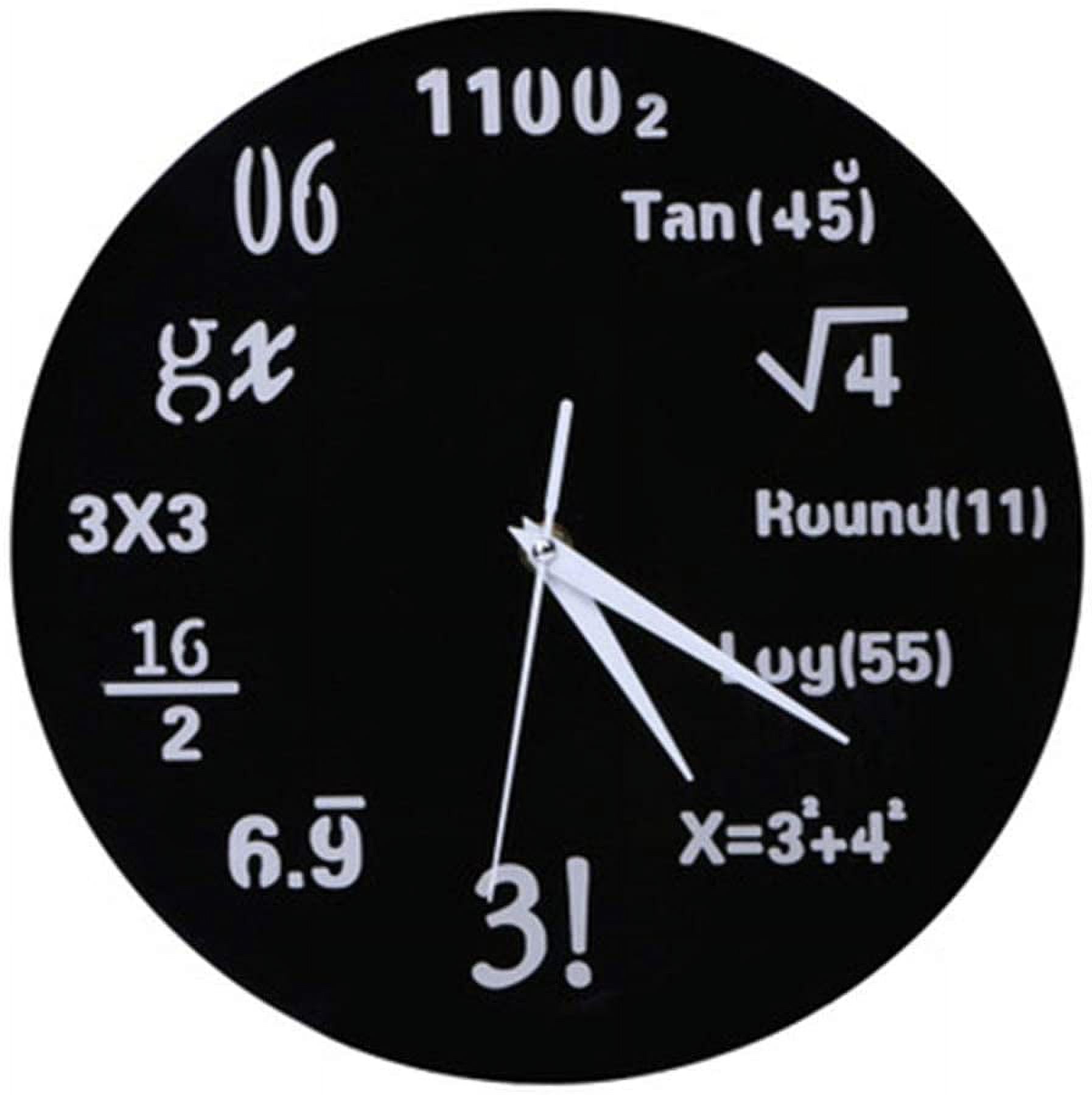 Vientiane Math Clock, Novelty Wall Clock Unique Wall Clock Math Formula ...