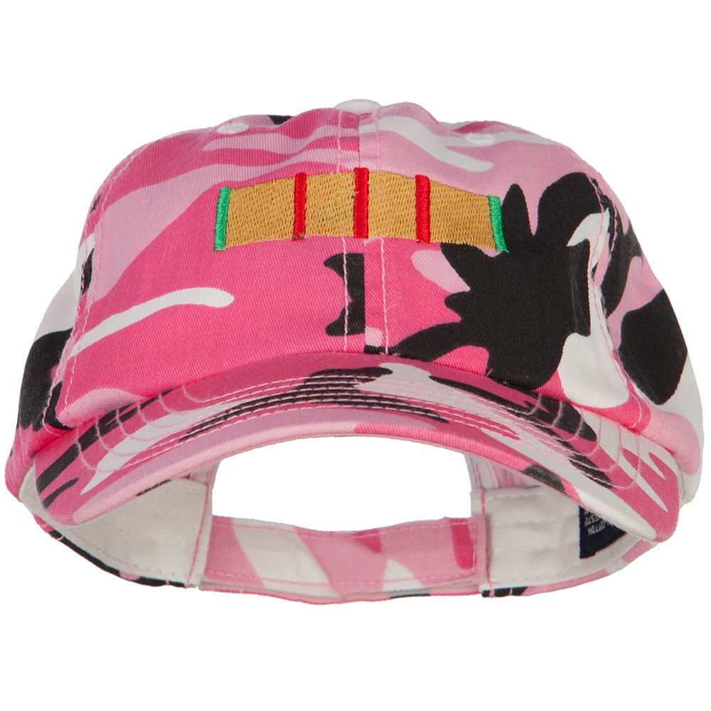 Vietnam Campaign Ribbon Embroidered Enzyme Camo Cap - Pink OSFM ...