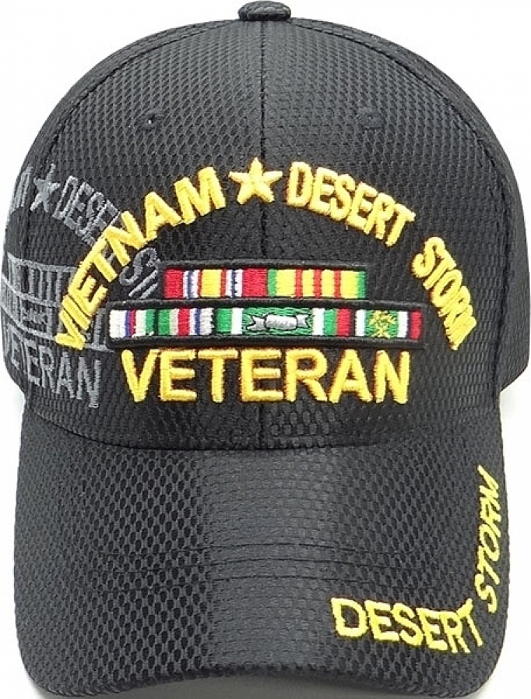 Vietnam + Desert Storm Veteran Shadow Jersey Mesh Mens Cap [Baseball ...