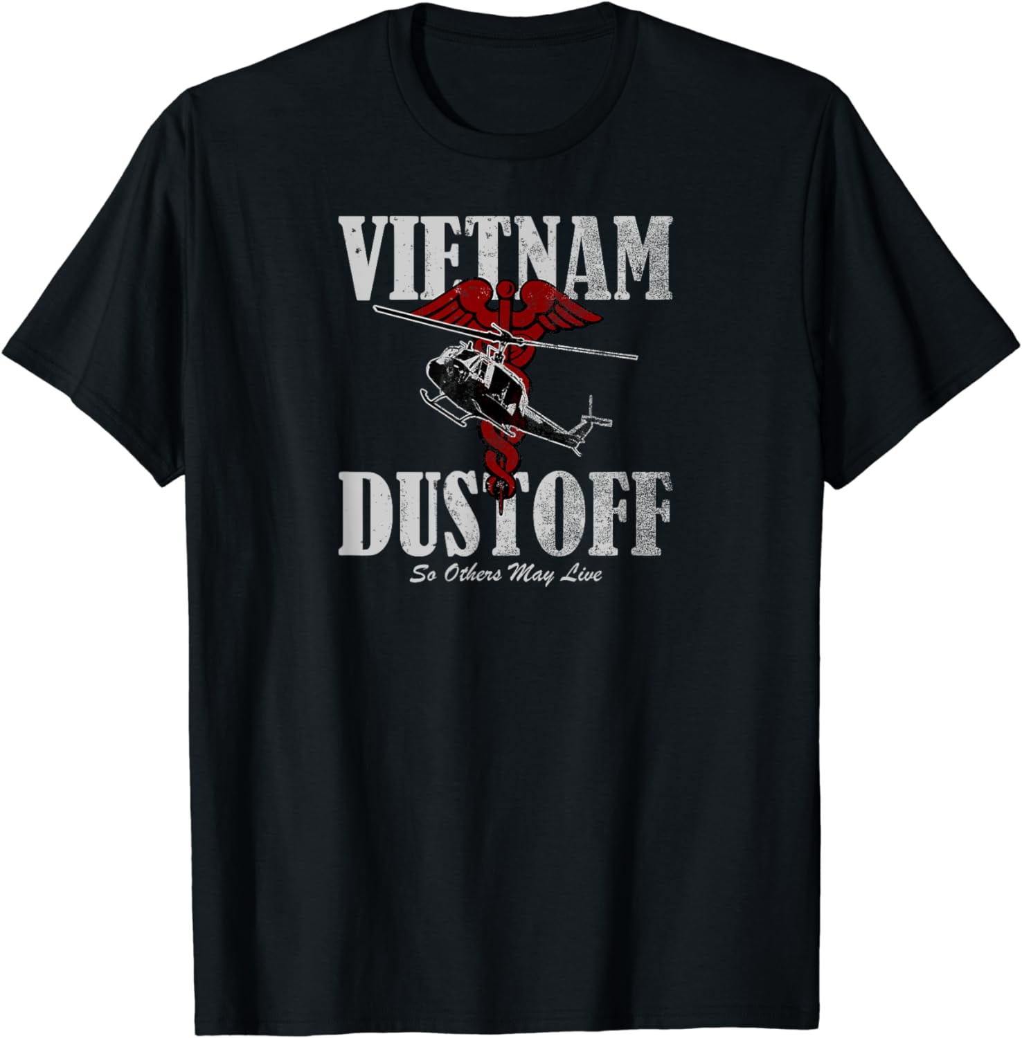 Vietnam Dustoff - UH1 Huey (distressed) T-Shirt - Walmart.com