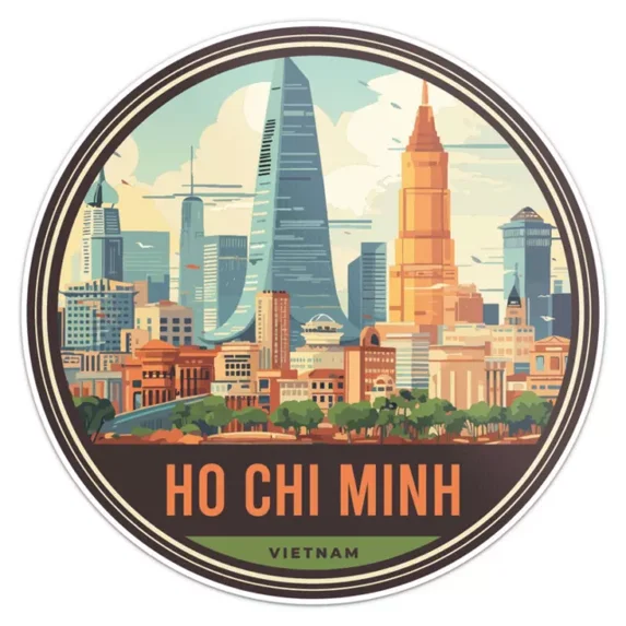 Vietnam Ho Chi Minh City Sticker Phone Decal Water Bottle Stickers Car ...