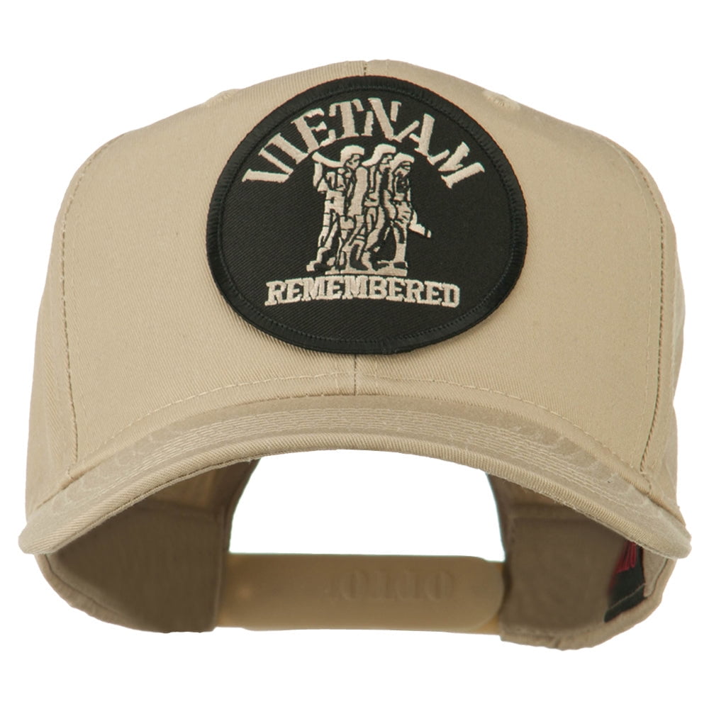 Vietnam Remembered Military Patched High Profile Cap - Khaki OSFM ...