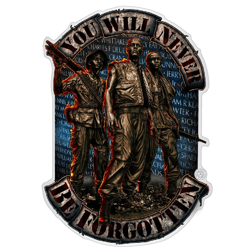 Vietnam Soldier Never Forget Military White vinyl Reflective Decal 12In ...
