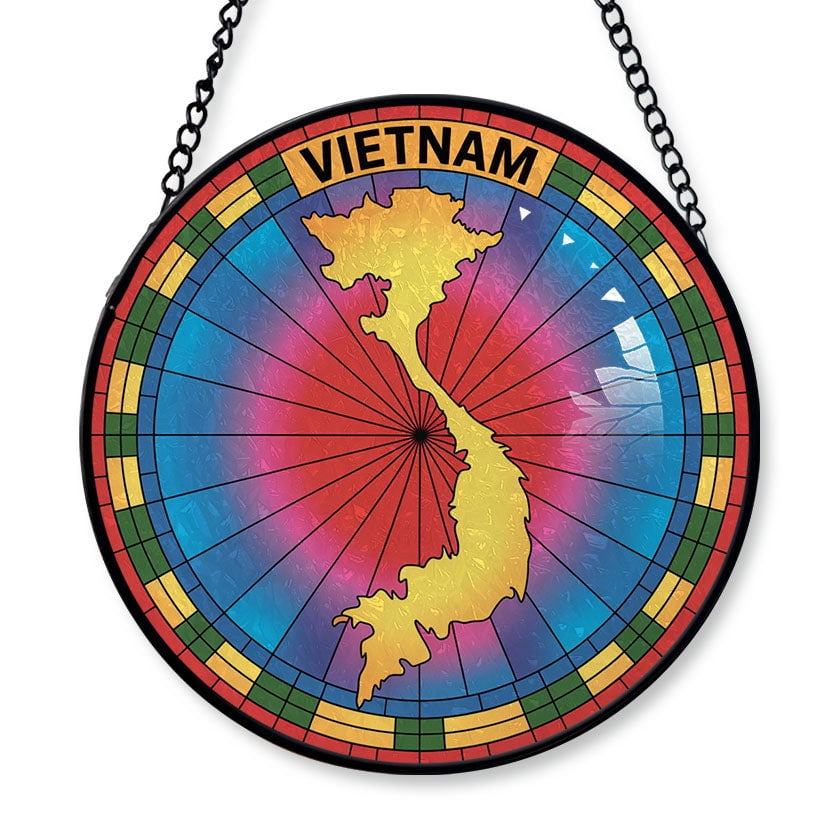 Vietnam Travel Decor Suncatcher Stained Glass Window Hanging, Gift for ...