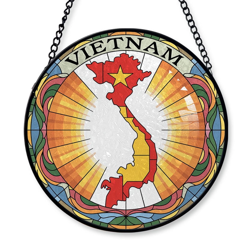Vietnam Travel Decor Suncatcher Stained Glass Window Hanging, Gift for ...