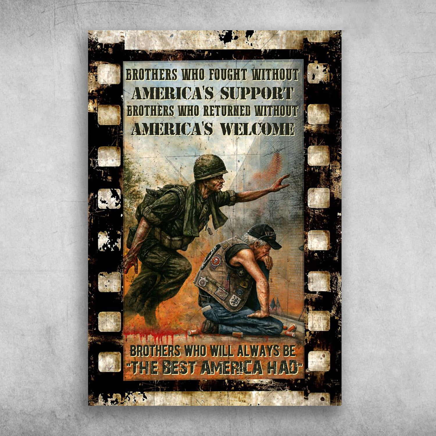 Vietnam Veteran - Brothers Who Fought Without America's Support 24 x 36 ...