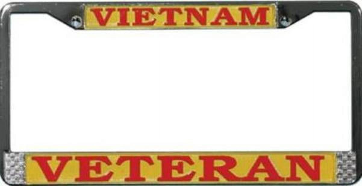 Vietnam Veteran Car Vehicle Chrome License Plate Frame with Free Screw ...