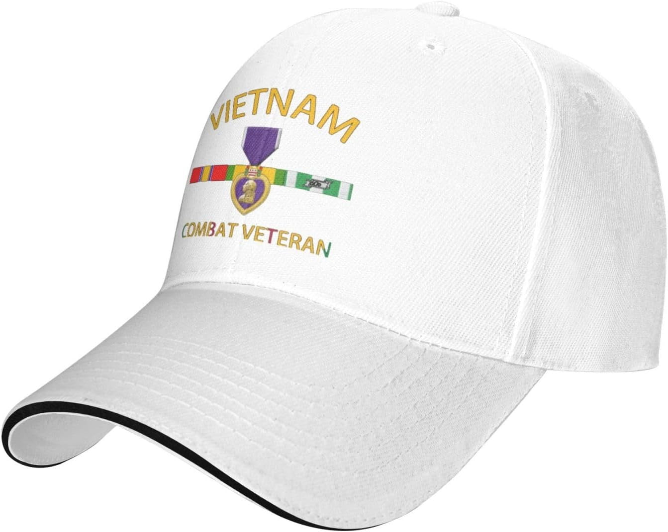 Vietnam Veteran Combat Wounded with Purple Heart Men and Women Adjustable Baseball Cap - Walmart.com