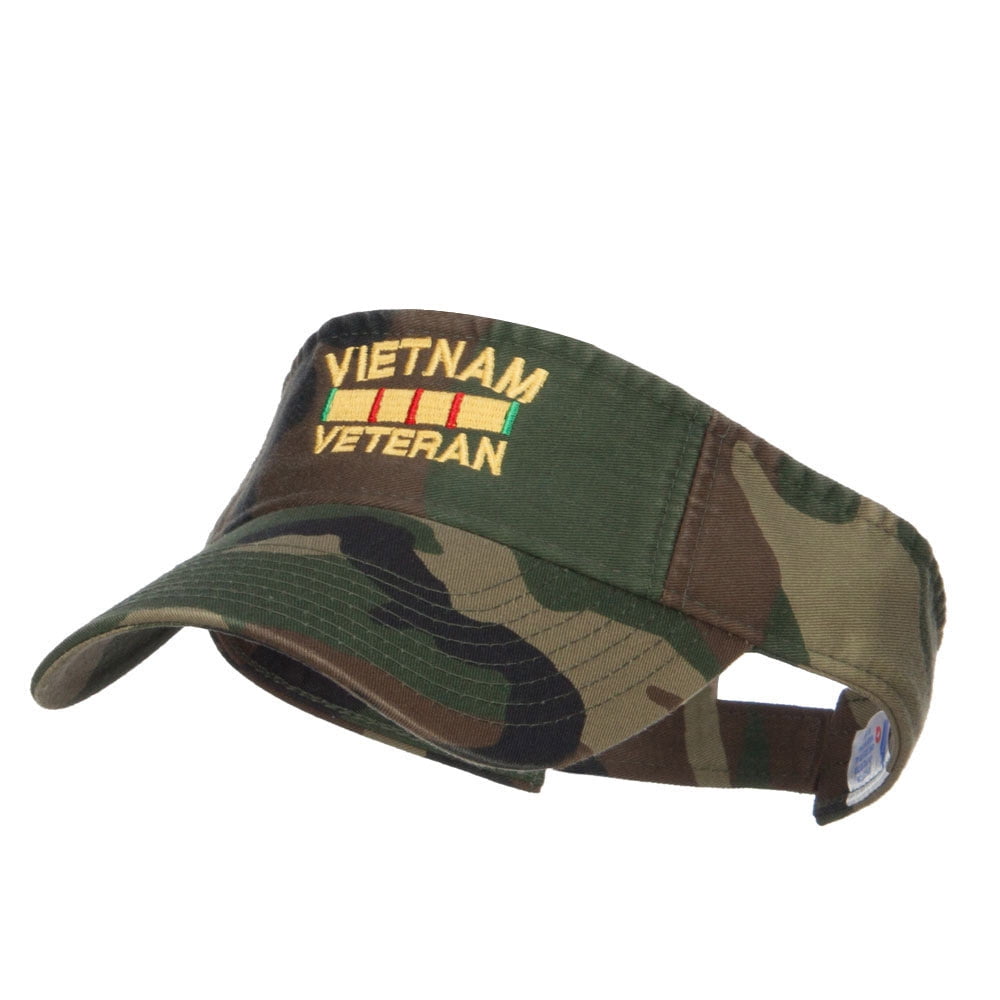 Vietnam Veteran Embroidered Military Visor - Camo OSFM - Walmart.com