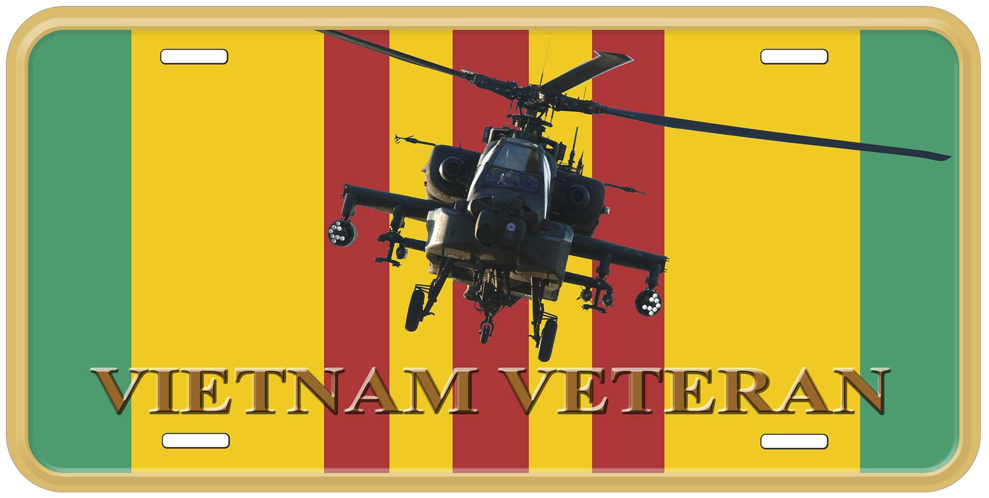 Vietnam Veteran Helicopter Novelty Car License Plate - Walmart.com