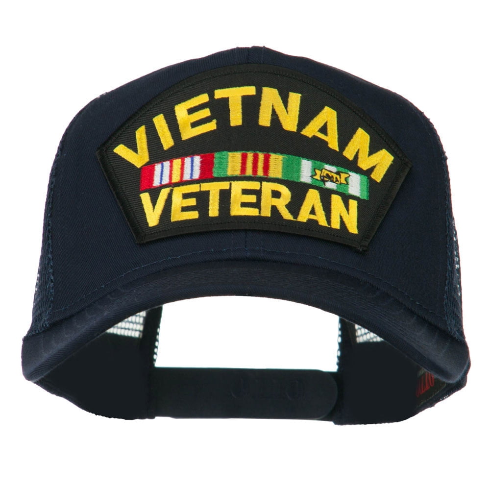 Vietnam Veteran Military Patched Mesh Back Cap - Navy OSFM - Walmart.com