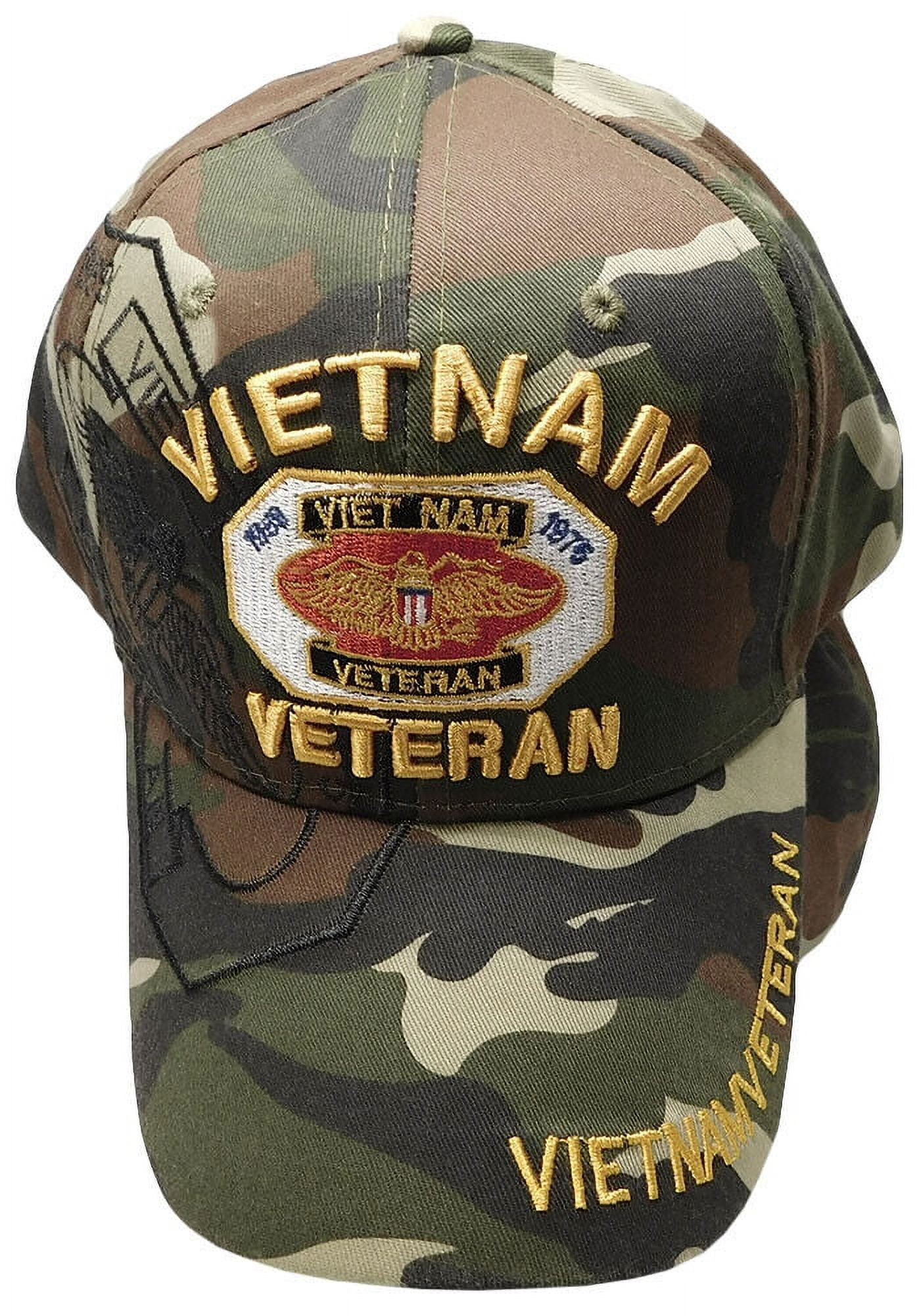 Vietnam Veteran Vet Emblem Shadow Woodland Camo Camouflage Embroidered ...