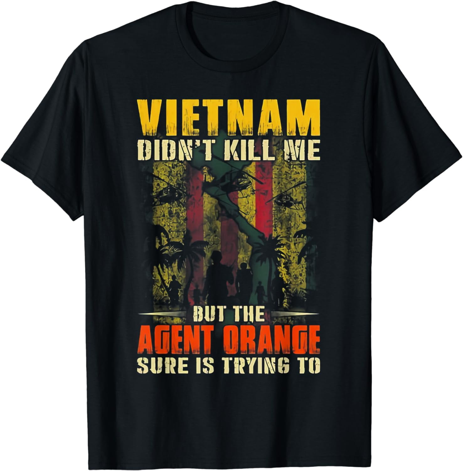 Vietnam War Orange Agent Military Victims Retired Soldiers T-Shirt ...