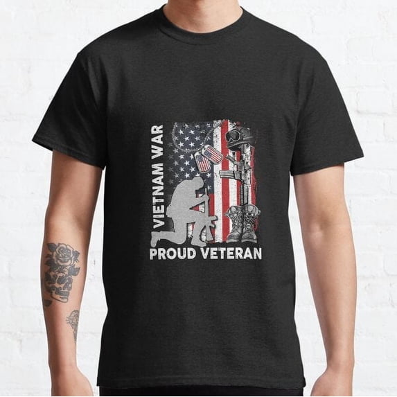 Vietnam War Proud Military Vet Classic T-shirt - Walmart.com