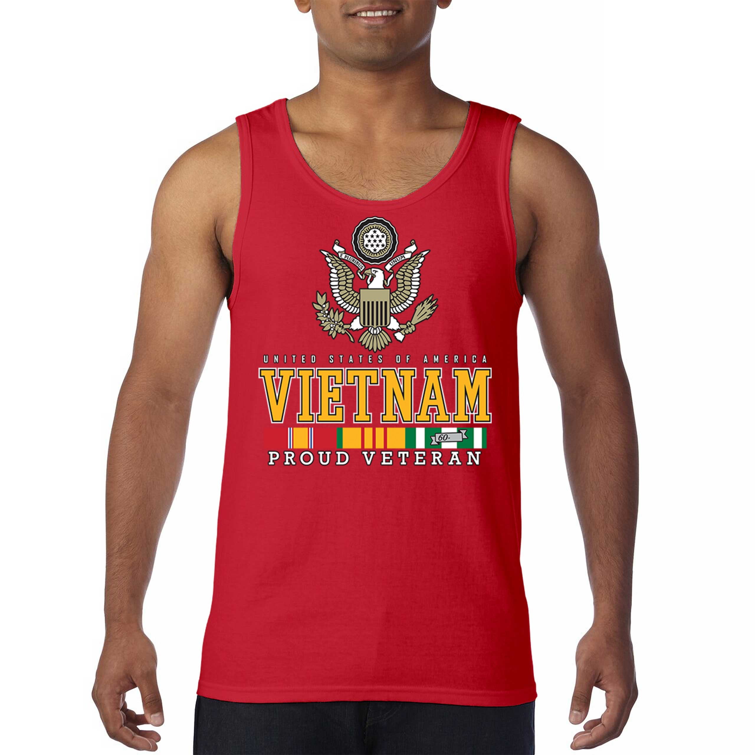 Vietnam War Proud Veteran Tank Top American Army Vet Saigon Serve ...