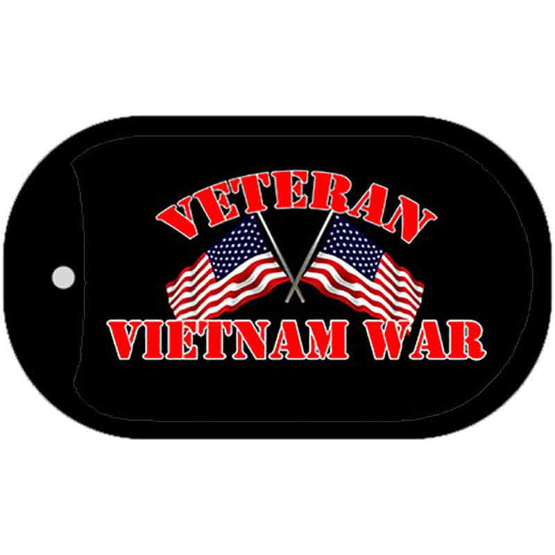 Vietnam War Veteran Novelty Metal Dog Tag Necklace DT-121 2" x 1" Dog ...