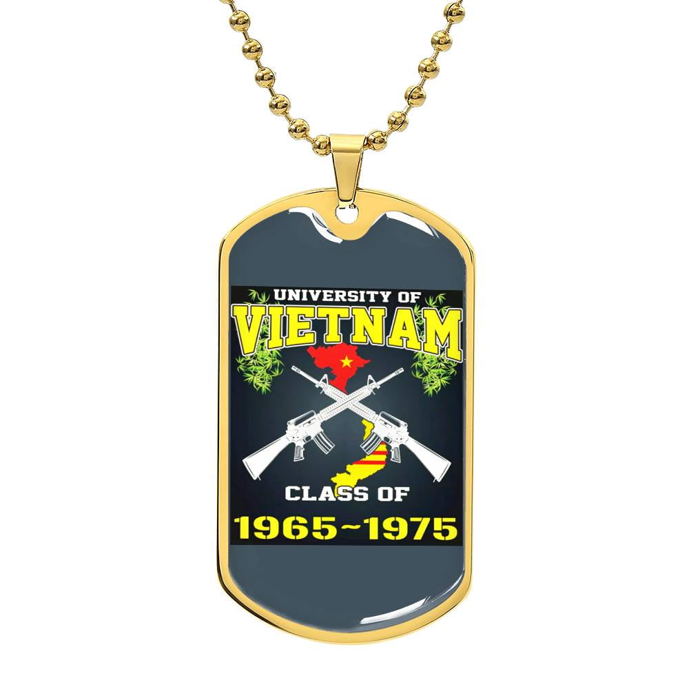 Vietnam veteran dog Tag - Graphic Military Dog Tag Necklace (Optional ...
