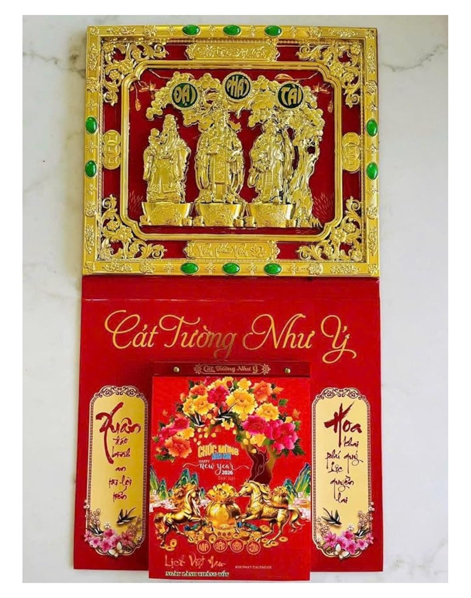 Vietnamese Chinese New Year Wall-Mounted Daily Calendar Size Large 10 ...