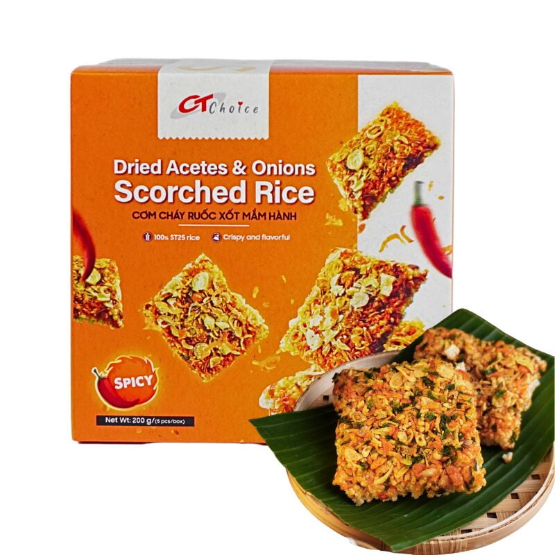 Vietnamese Dried Acetes & Onion Scorched Rice Snack – 1 Box, 200g ...