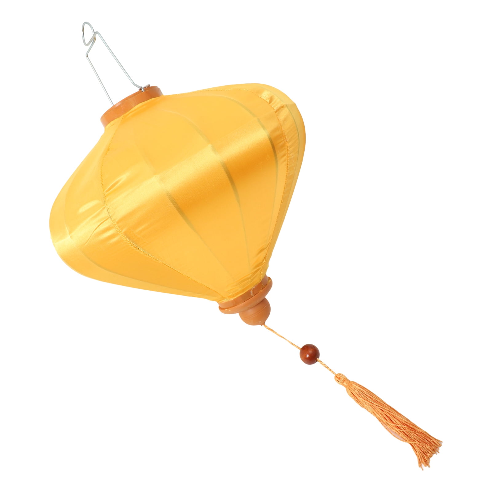OFFIGAM Orange Oval Vietnamese Cloth Lantern Asian Style Outdoor ...