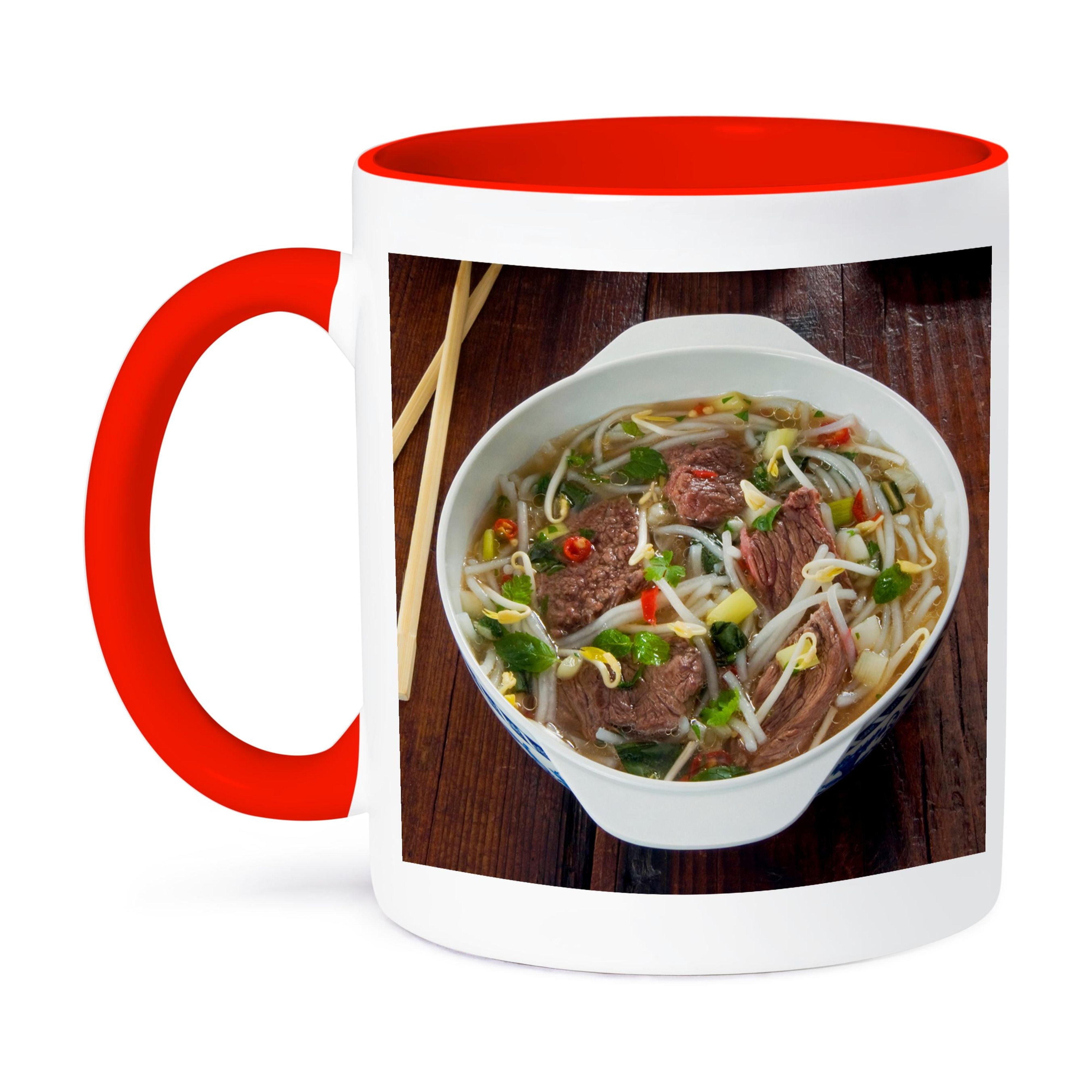 Vietnamese Pho Beef Broth, Vietnam, Asia, 15oz Two-Tone Red Mug ...
