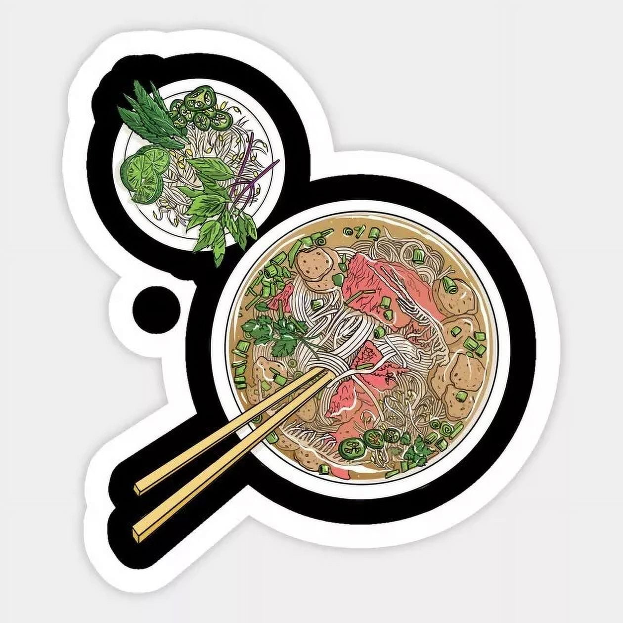 Vietnamese Pho King Special Noodle Soup Sticker Laptop Quote Cartoon ...