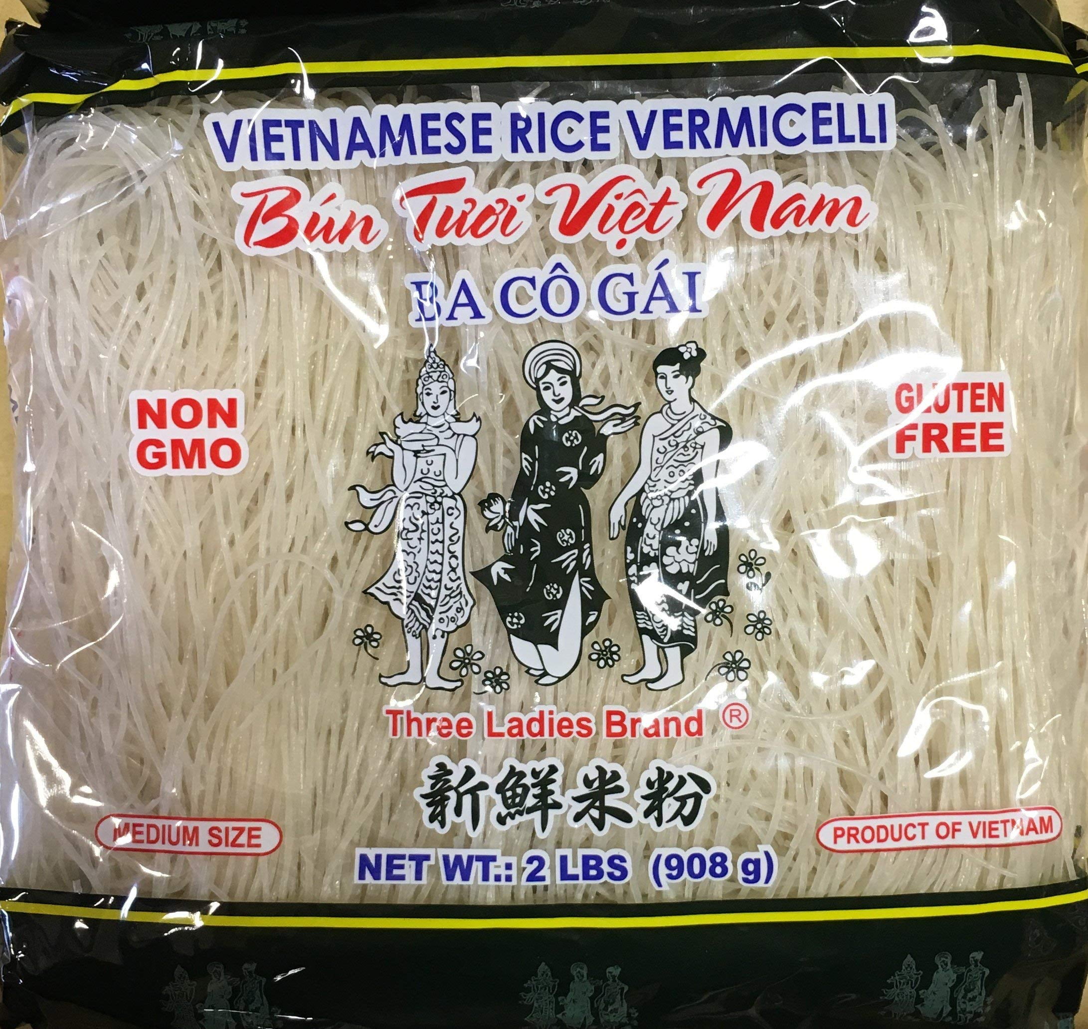 Vietnamese Rice Stick Vermicelli Noodles – Three Ladies Brand, 2 lbs ...