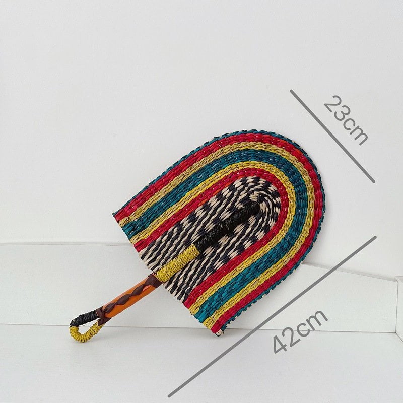 Vietnamese Seaweed Woven Grass Woven Fan Wall Hanging African Elements ...