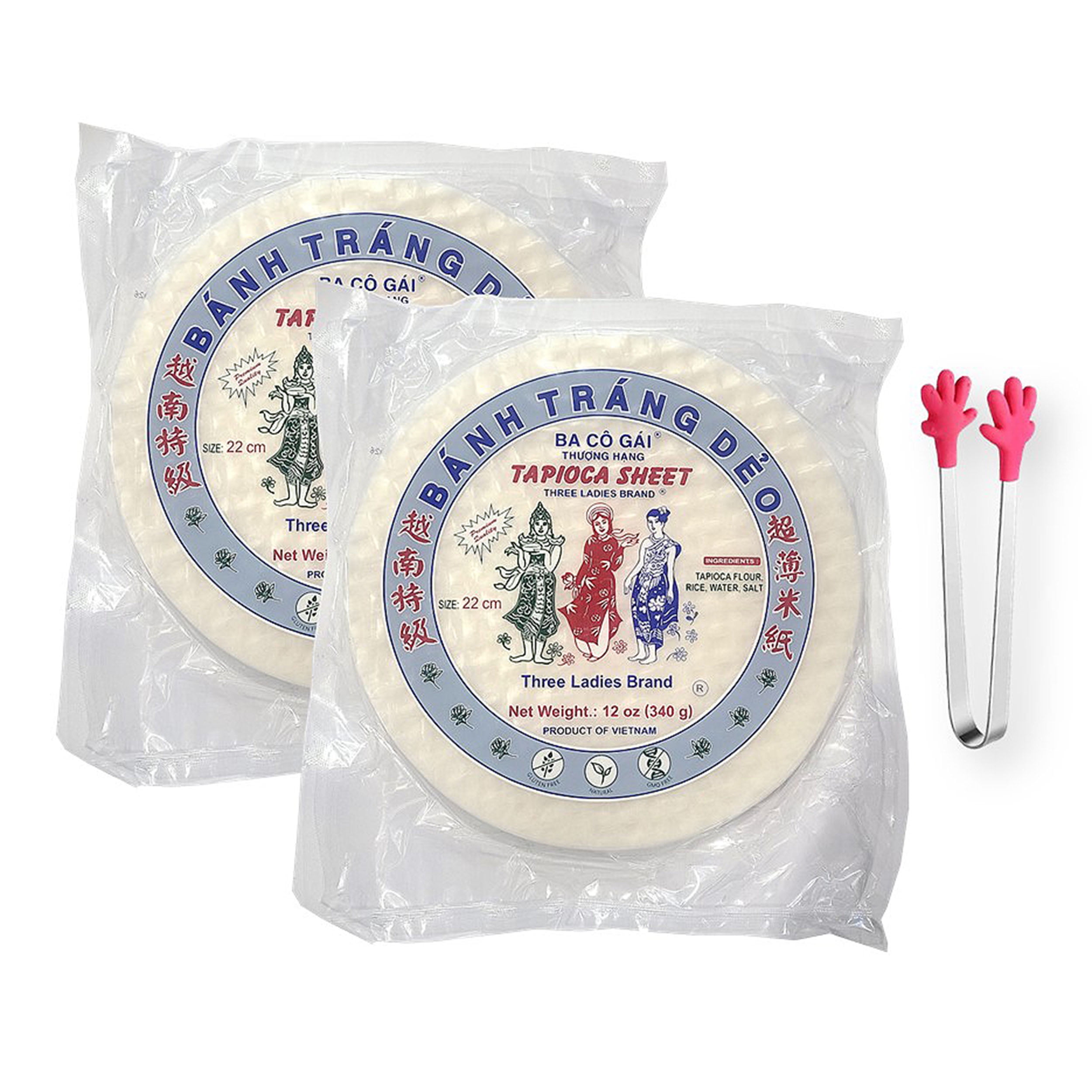 Vietnamese Spring Roll Sheet Banh Trang Deo Wrappers by Three Ladies 12 ...