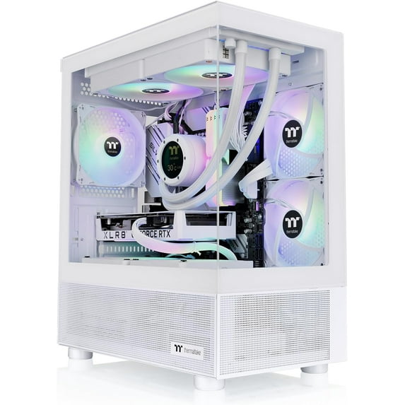 View 170 TG ARGB Snow Micro-ATX Case; 3x120mm ARGB Fans Included ...