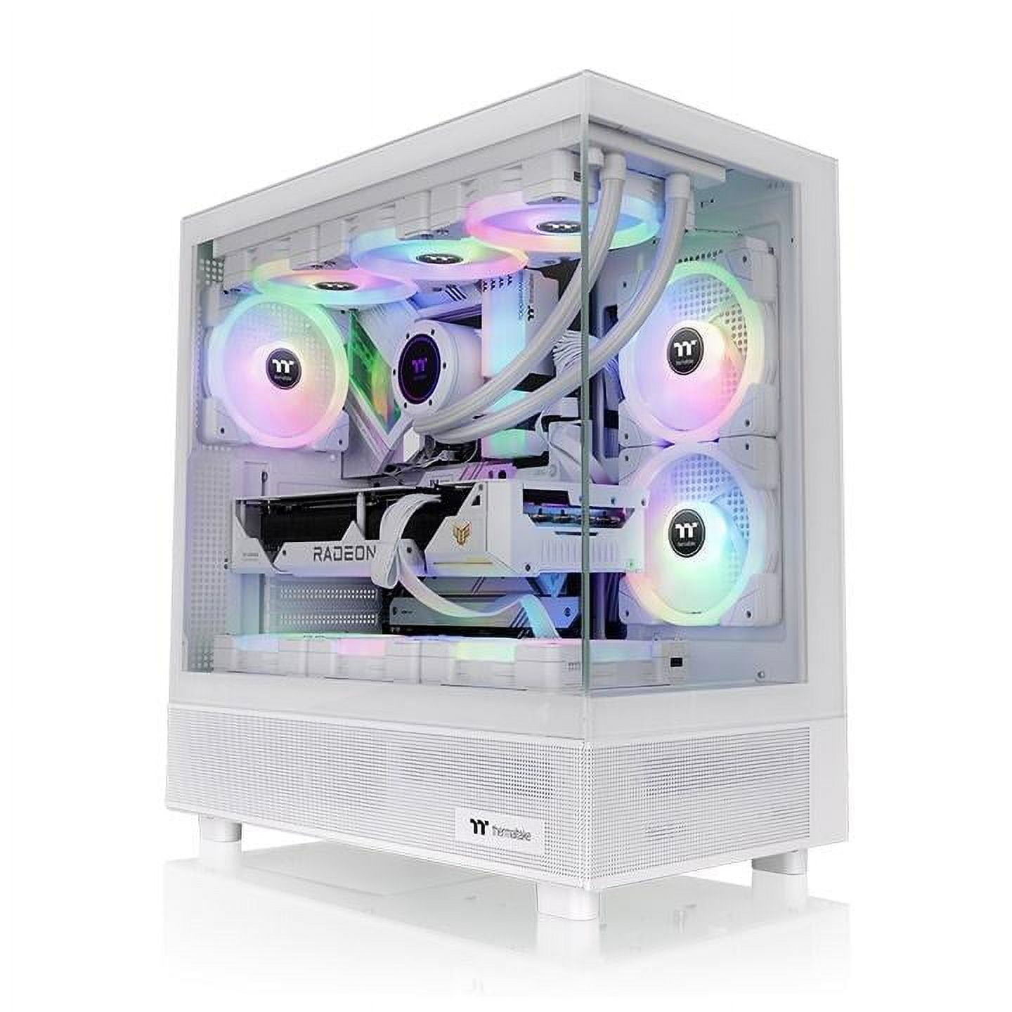 View 270 Plus TG ARGB Snow Mid Tower E-ATX Case; 3x120mm ARGB Fans ...