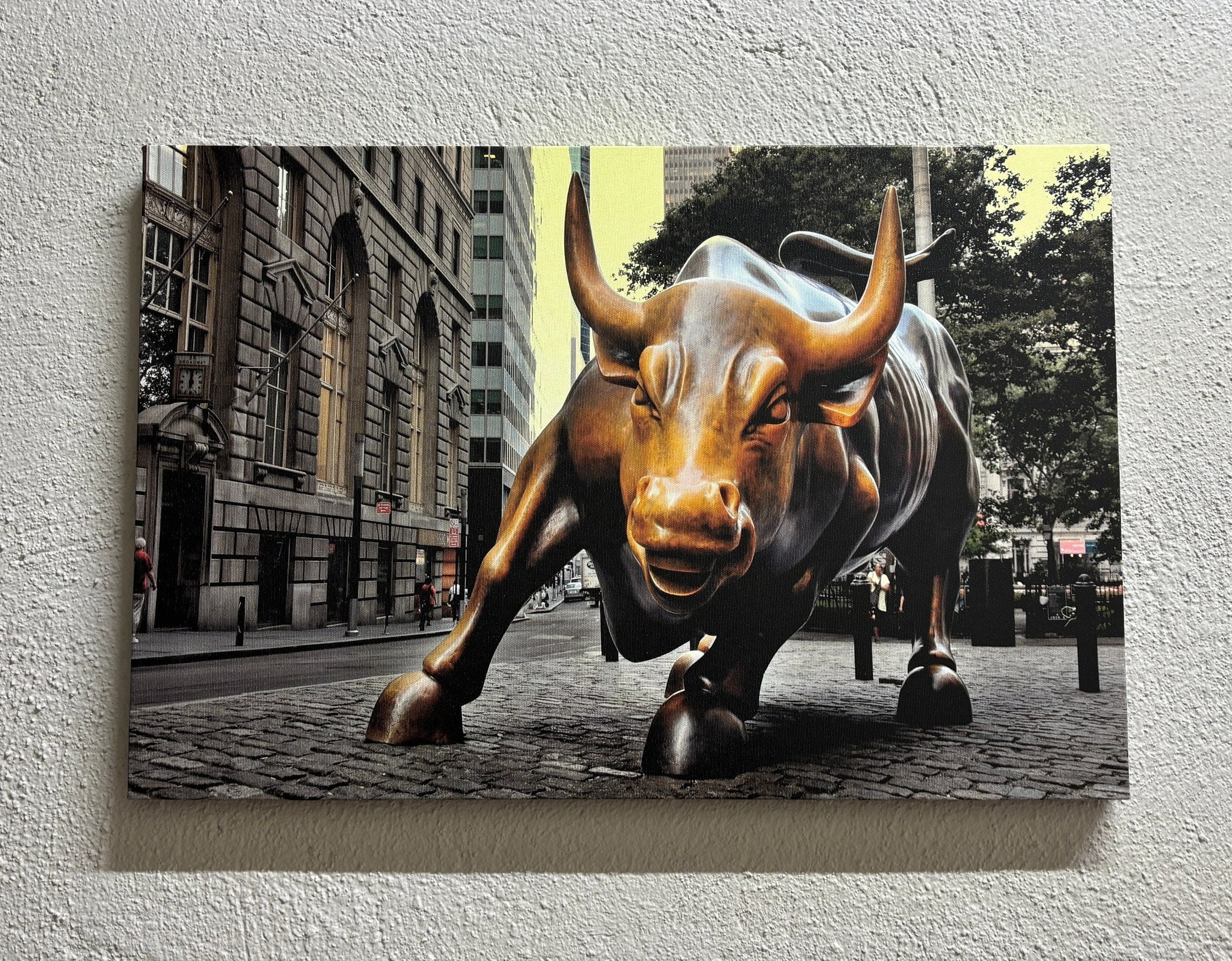 View Art Canvas, New York Landscape Art Canvas, Wall Street Poster ...
