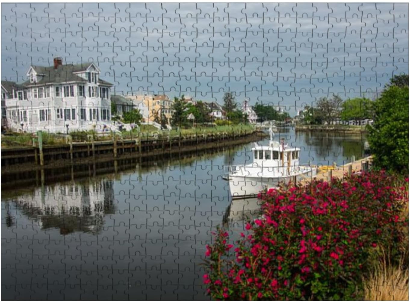 View Downtown Lewes Delaware from Drawbridge Featuring Canal Water ...