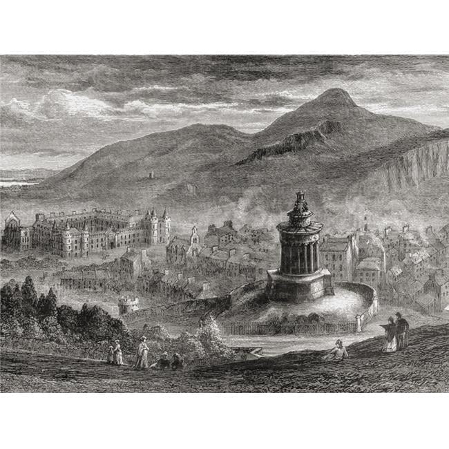 View Over Edinburgh, Scotland From The Burns Monument On Calton Hill ...