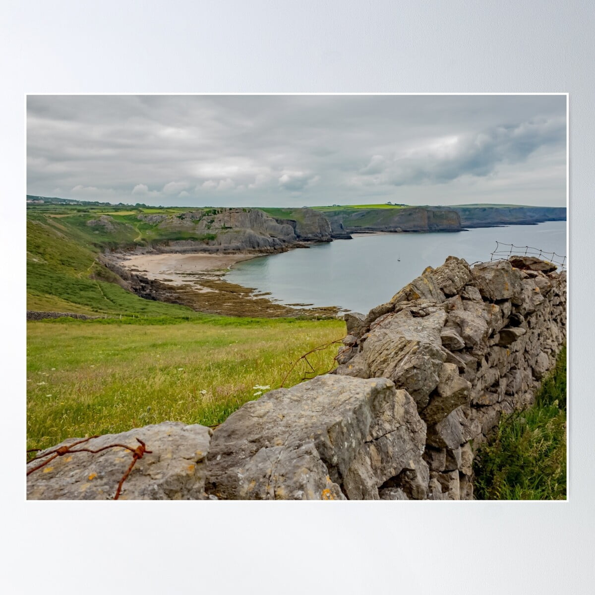 A View Of Fall Bay On The South Welsh Coast From The Cliffs Of The Welsh Coastal Path Poster ...