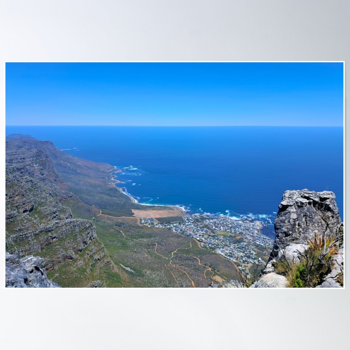 View From Table Mountain Poster Wall Art, Modern Wall Decor For Living ...