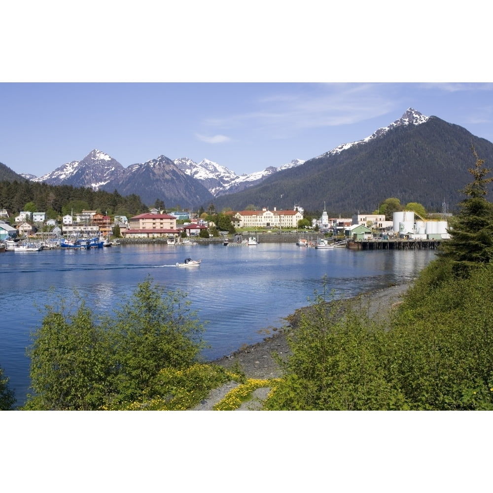 View Of Sitka With Sitka Channel In The Foreground Alaska Southeast ...