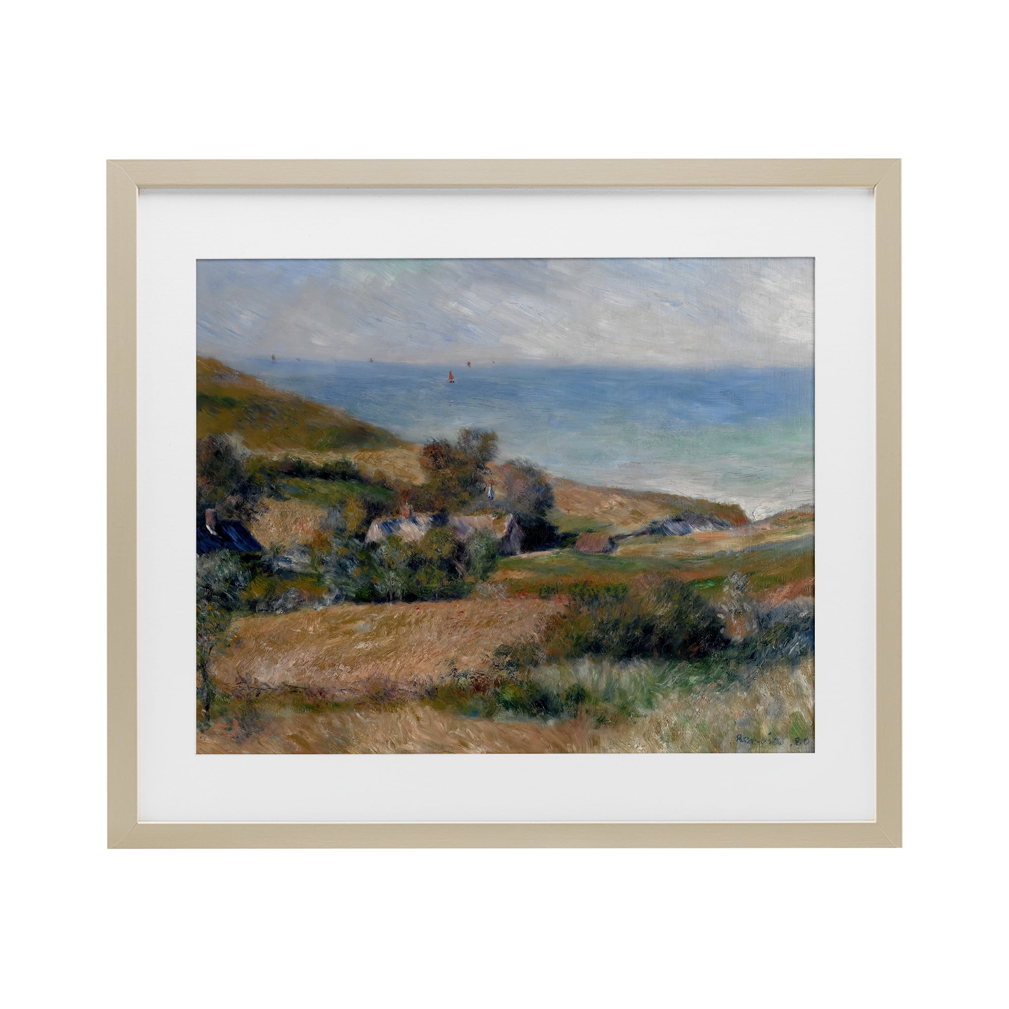 View Of The Seacoast Renoir Birch Framed Print Under Glass, design by ...