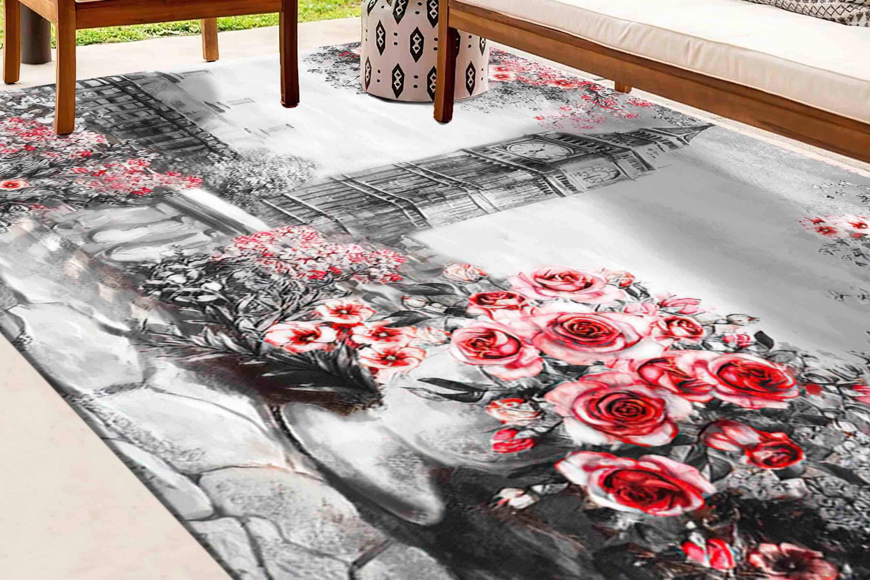View Rug, Salon Rugs, Abstract Landscape Rug, Wedding Rugs, Home Decor ...