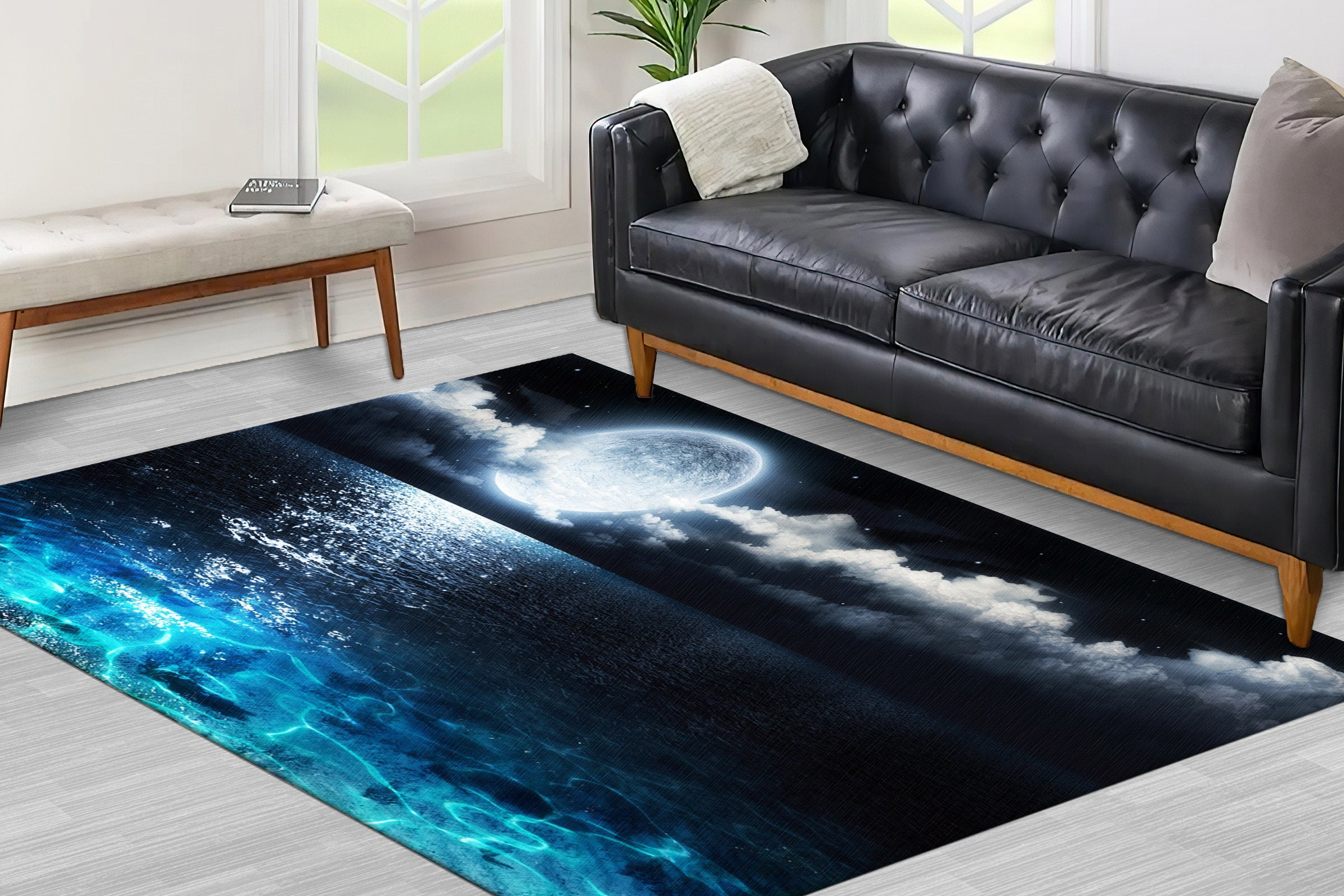View Rugs, Kitchen Rug, Moon Lover Gift Rugs, Anti-Slip Carpet Rugs ...