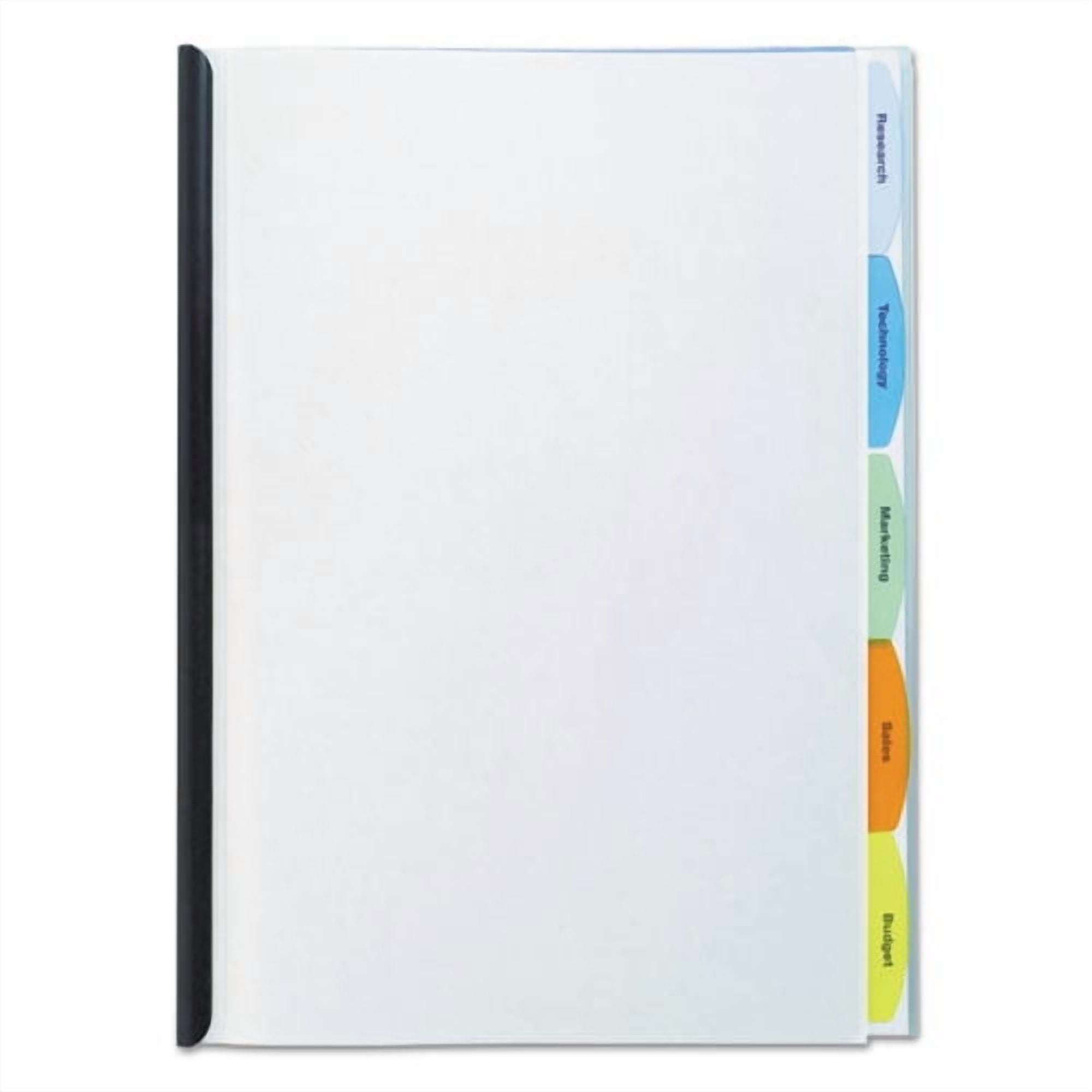 View-Tab Report Cover, Grooved Sliding Bar, 8.5 X 11, Clear/clear ...