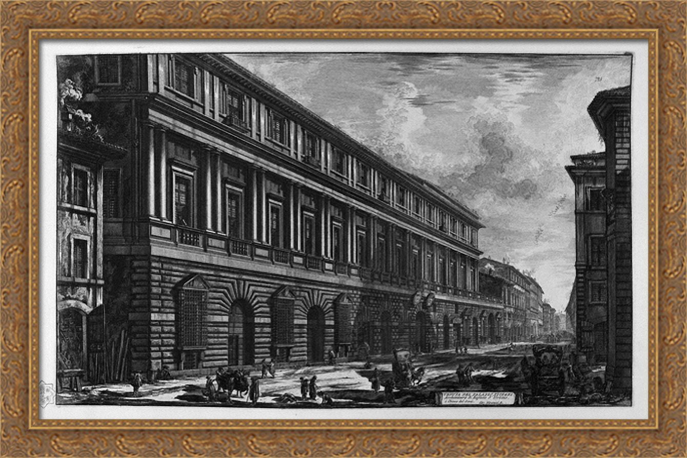 View of Via del Corso, the Palace of the Academy founded by Louis XIV ...