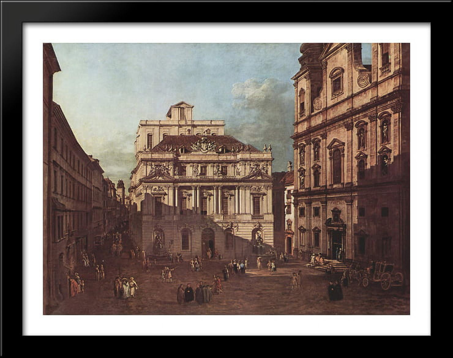 View of Vienna, square in front of the university, seen from the ...