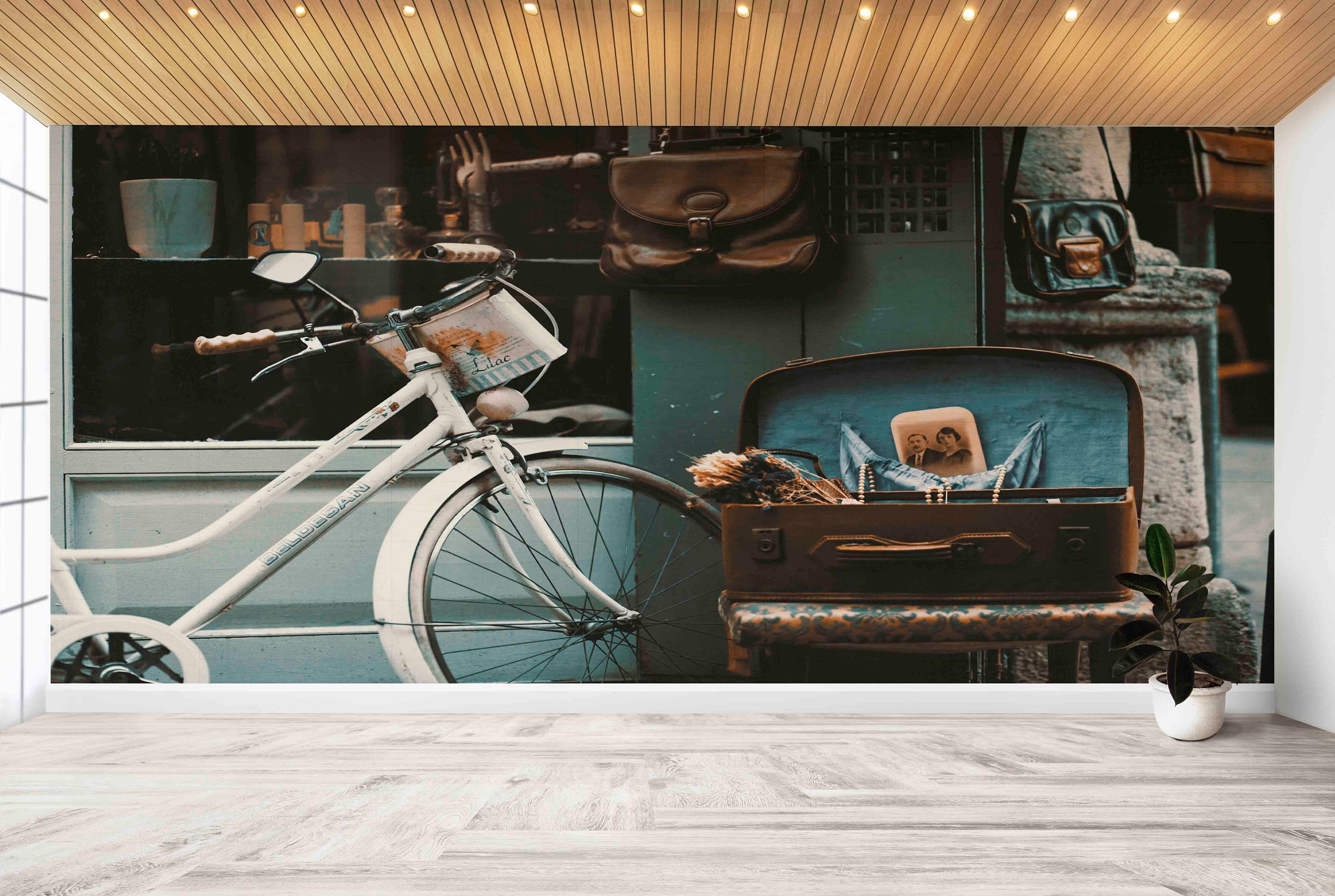 View Wall Print, Modern Wallpaper, Paper Wall Art Old Street Landscape ...