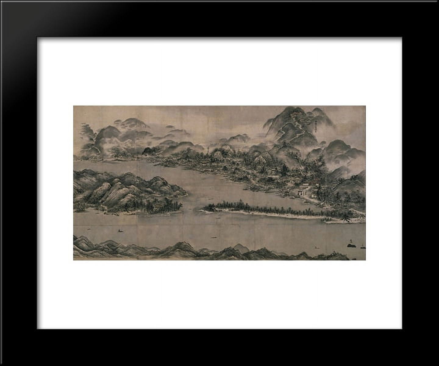 View of Ama-no-Hashidate 20x24 Framed Art Print by Sesshu Toyo ...