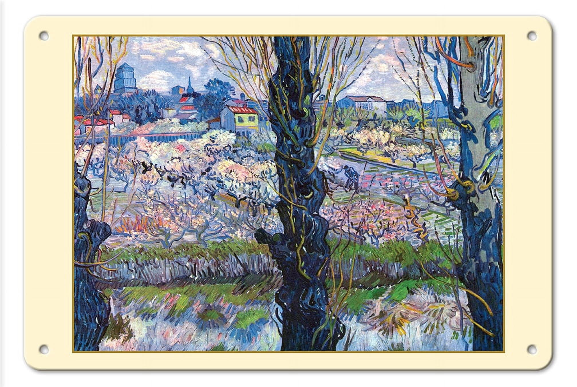 View of Arles France Flowering Orchards - From an Original Color ...