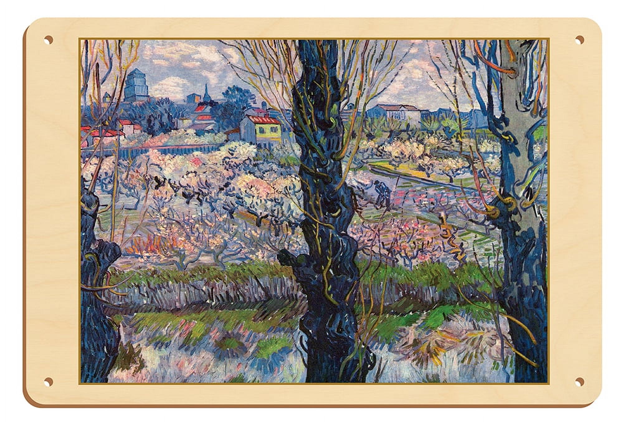 View of Arles France Flowering Orchards - From an Original Color ...