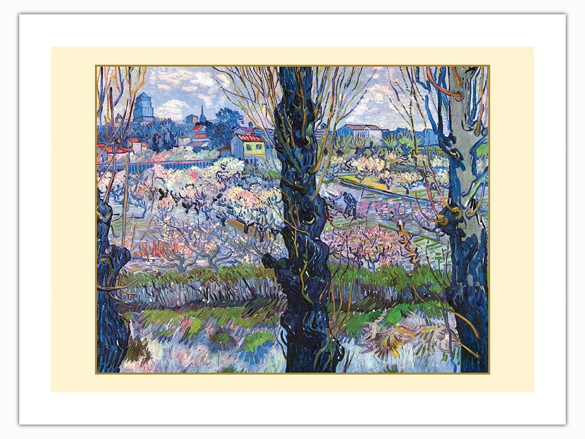 View of Arles France Flowering Orchards - From an Original Color ...